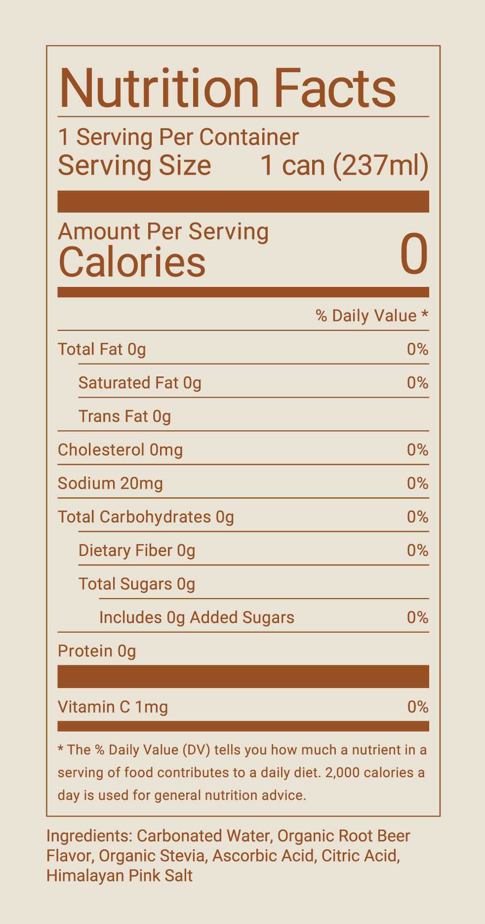 Root Beer Energy Drink by Sodee Pop | Root Beer Nutrition Facts